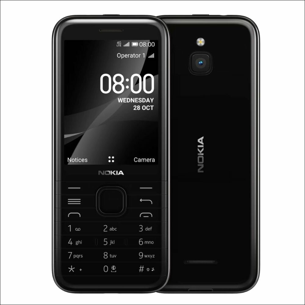 Кнопочный телефон Nokia 8000, 2 SIM, KaiOS, Мобильный телефон