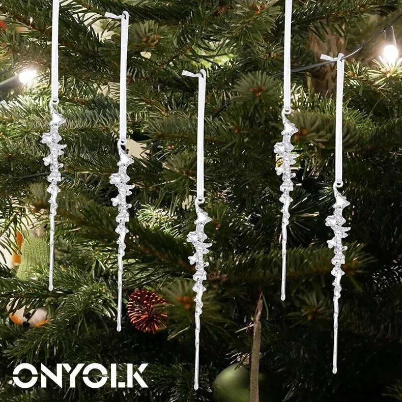 ONYOLK Елочные украшения 15 см Звезда прозрачный 5 шт.