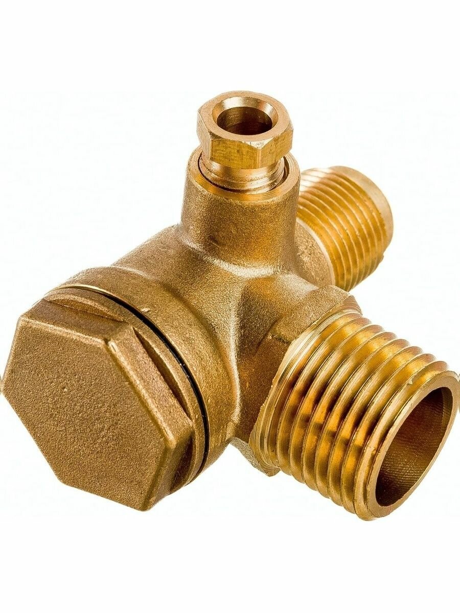 Клапан обратный для компрессора резьба наружная M1/2хM1/2 Pegas pneumatic 4306