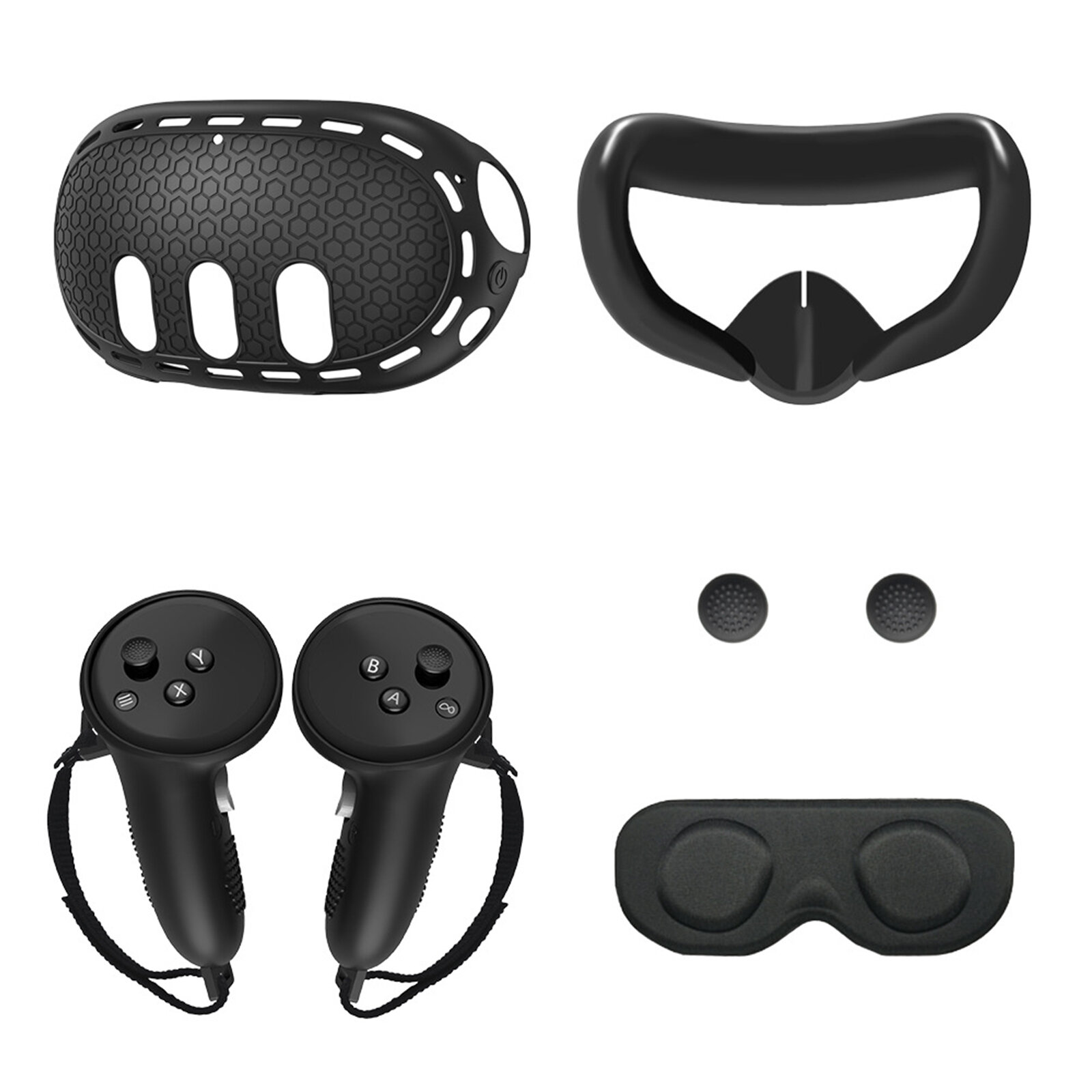 5 шт. Набор силиконовых защитных накладок для лица и линз Meta Quest 3, замена аксессуаров для Quest 3 VR