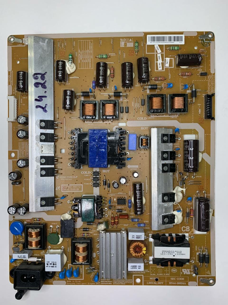 Блок питания PSU: BN44-00624A L50X1Q_DDY для телевизора SAMSUNG UE50F6130AK . UE50F6400