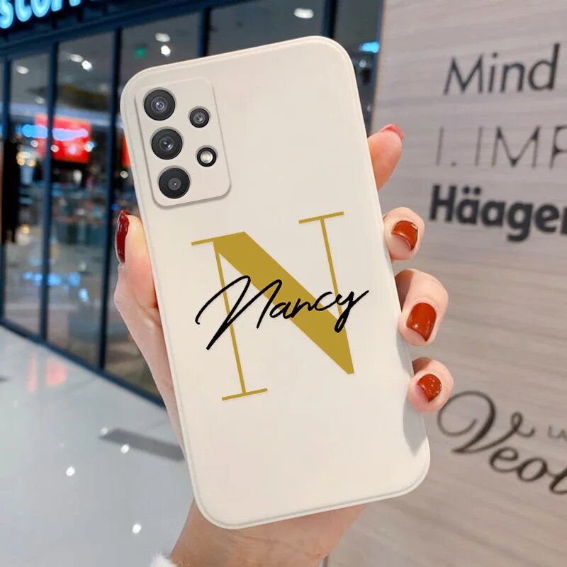Чехол с именной надписью на заказ для Samsung A32, A51, A52S, A52, S20, S21, FE, 03-DI13, A53 5G