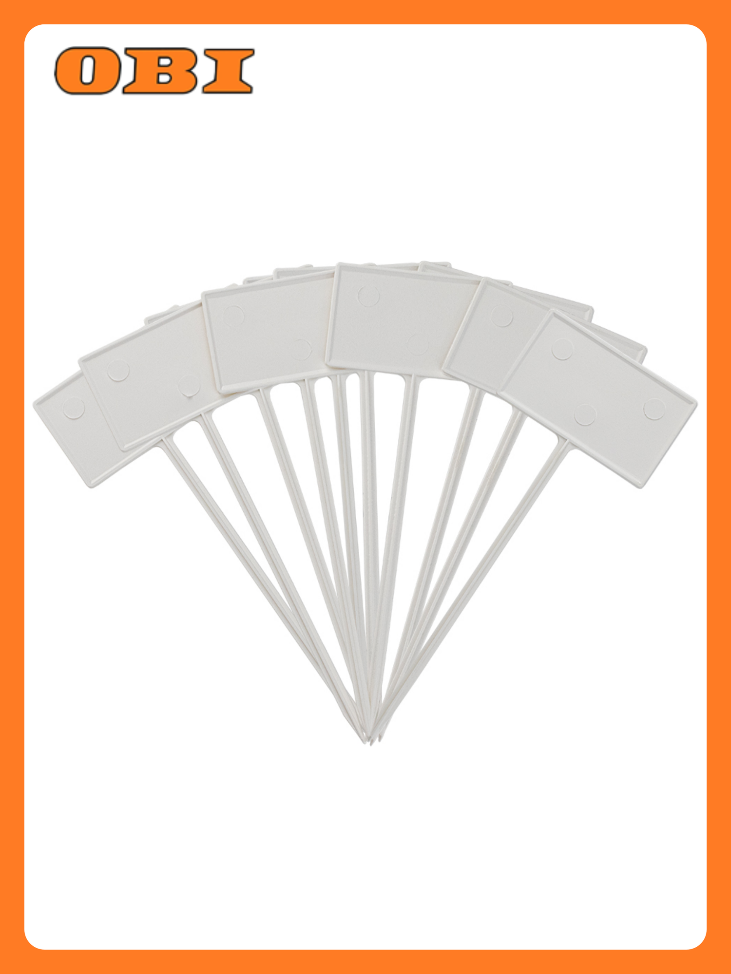 Набор табличек садовых для растений, пластик, h 13 см, d 5 см, 10 шт