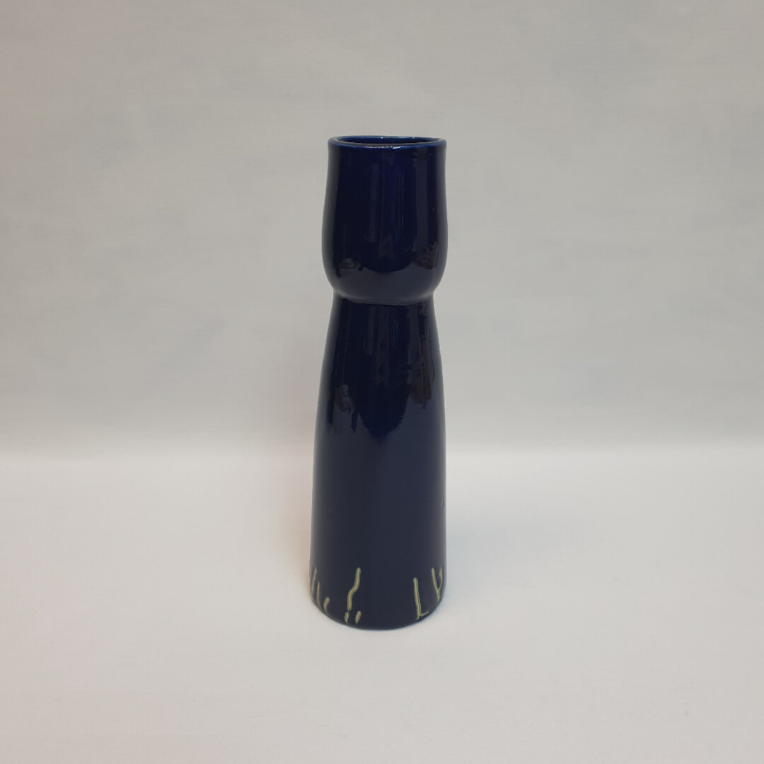 Ваза, керамика кобальт высота 23 см, винтаж СССР