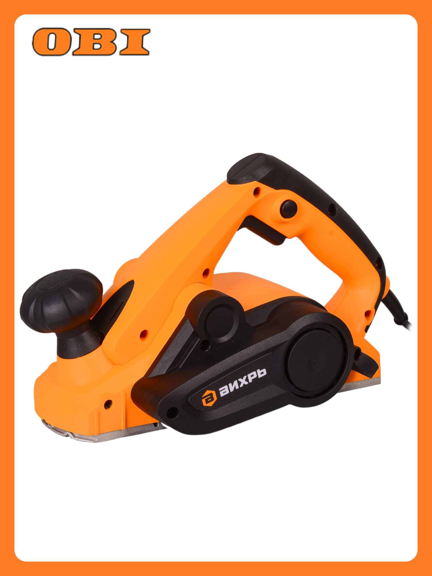 Рубанок вихрь Р-82Ст, электрический, плавная регулировка глубины строгания, 1100Вт