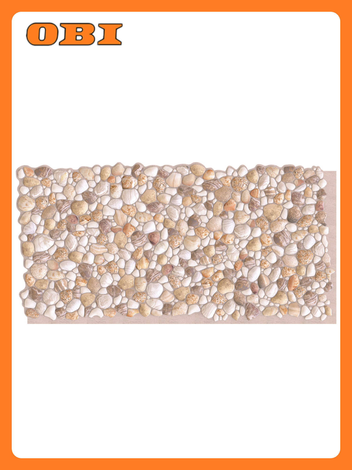 Панель ПВХ листовая 0,3мм камень «Галька бежевая»