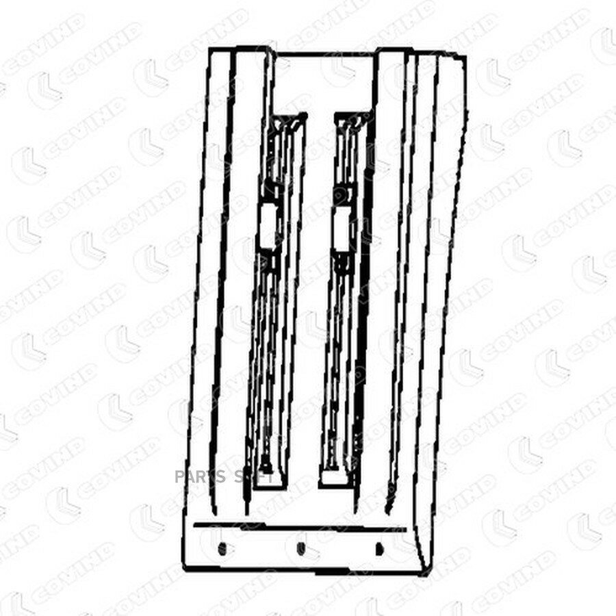 Крыло полуприцепа! с креплением, плоский верх, 490x288x608 \krone