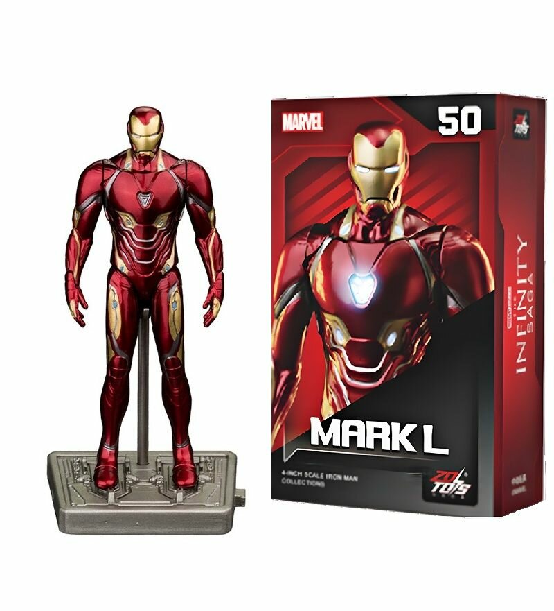 Фигурка 10 см ZD TOYS Марвел Мстители Железный Человек Марк 50 / Iron Man MK50 / Коллекционная Лицензионная Подвижная Игрушка