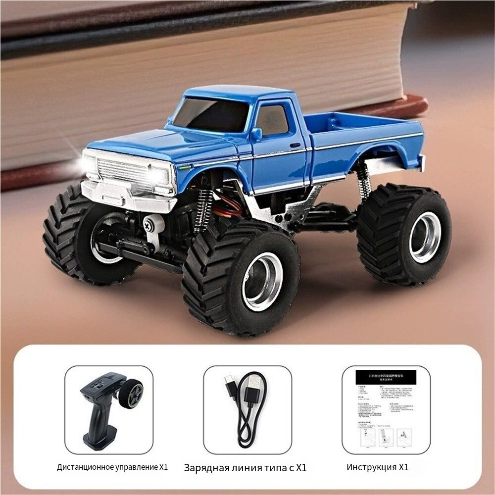 Полномасштабный 1/36 радиоуправляемый автомобиль 4WD 3601 мини-гусеничный багги с дистанционным управлением, электрический 2,4G с демпфированием подвески и освещением, игрушечная модель