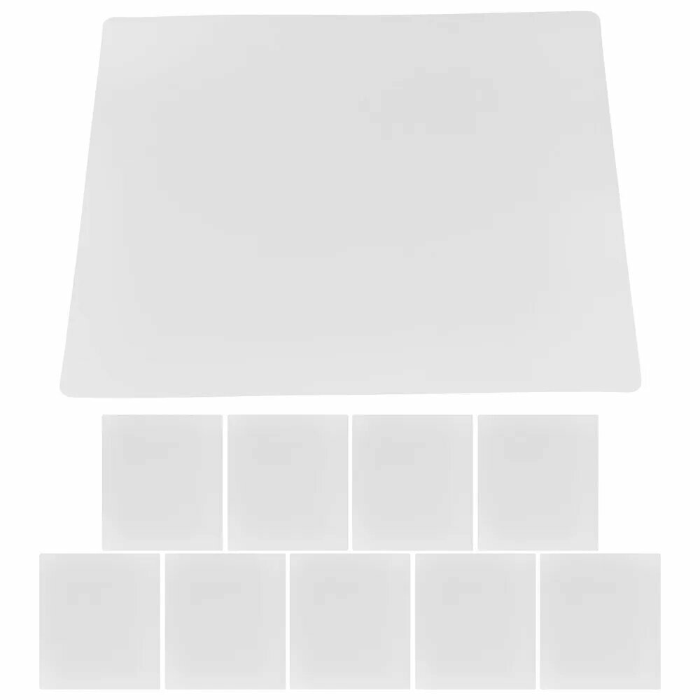 Прозрачные маты для 3D-ручки, 10 шт, ПВХ, универсальные коврики для творчества и трафаретов, удобные для рисования и обводки, компактный формат 20x18 см