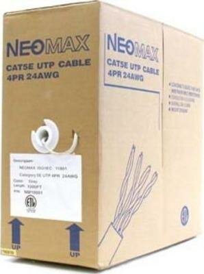 Кабель Neomax NM10001 UTP, 4 пары, Категория 5е, 305 м. Медный