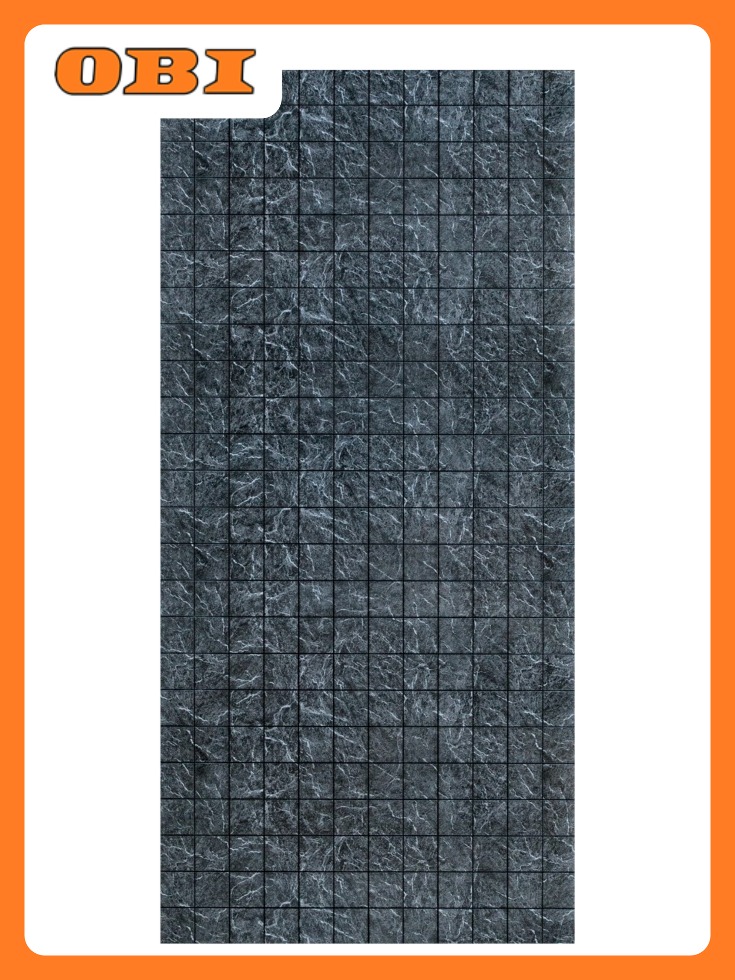 Стеновая панель Стильный дом, МДФ, 1220x2440x3 мм, черный дымчатый, глянцевая, рельефная