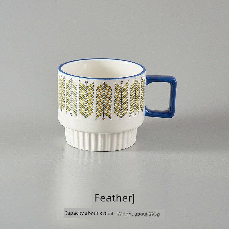 Штабелируемые кружки, скандинавский стиль, креативный дизайн, парные керамические чашки, женские чашки для кофе, чая,