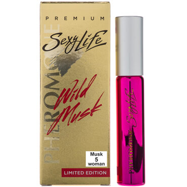 15280 Sexy Life Wild Musk №5 Boss ma vie for women, 10 мл. Женские духи с мускусом и двойным содержанием феромонов