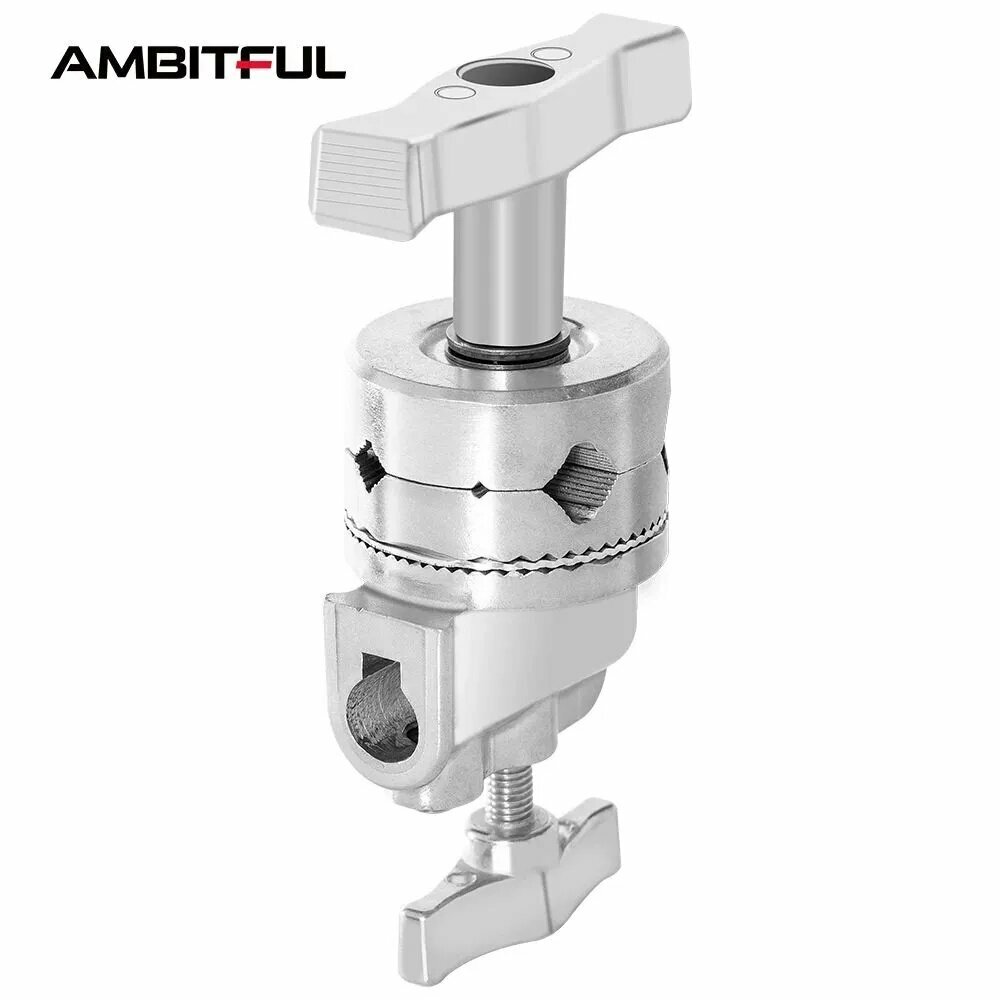 Ambitful Сверхмощная головка захвата 1,5 см C-Stand Монтажный адаптер Металлический держатель для легкой подставки