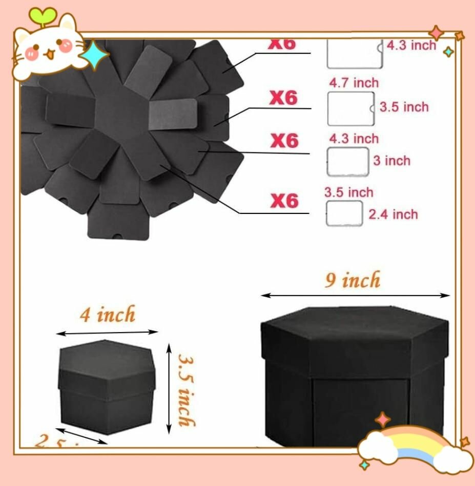 Подарочная коробка из фотографий с сюрпризом / распадающаяся / коробка-раскладушка