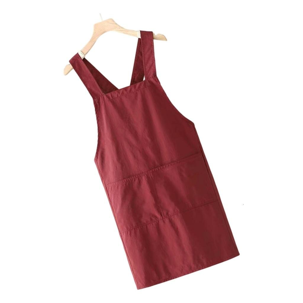 Водонепроницаемый фартук с перекрещивающимися лямками, красный