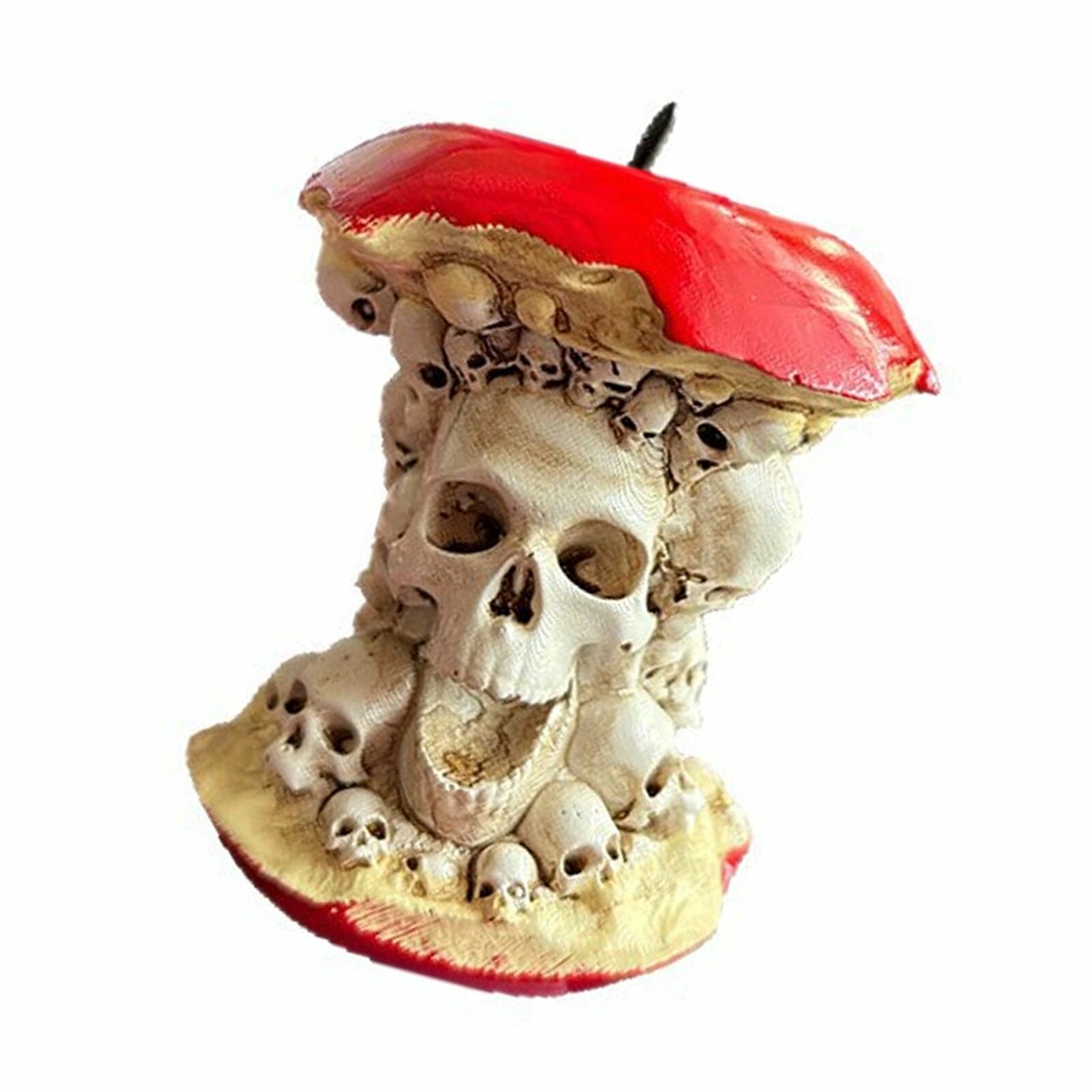 Загадочная садовая статуя черепа из смолы