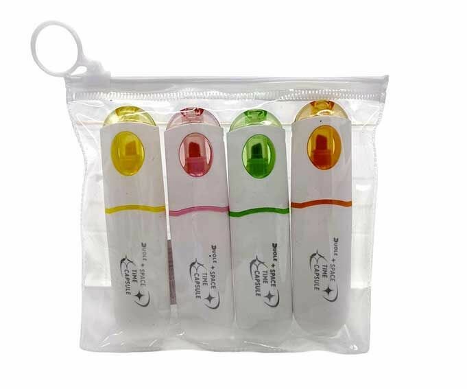 Набор маркеров INTELLIGENT текстовые, 4 цвета, "Пастель", пастельные цвета, скошенные, 1-3 мм, ПВХ-упаковка (DM-239)