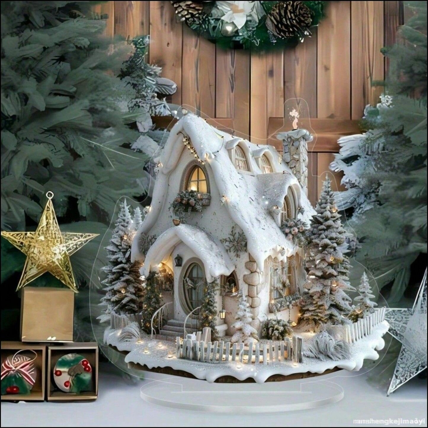 Эксклюзивная рождественская ель для декора интерьера в виде зимнего иглу