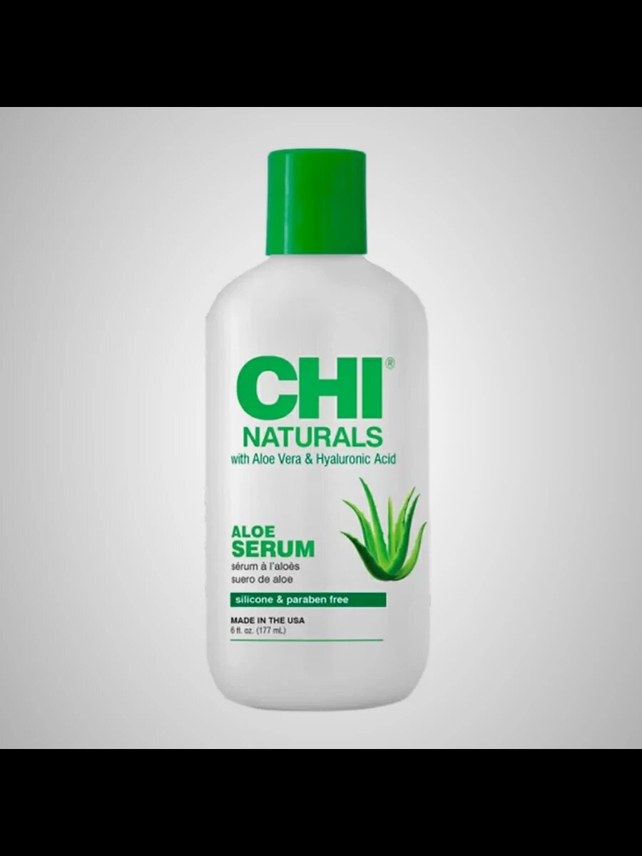 CHI NATURALS Aloe Serum With Aloe Vera & Hyaluronic Acid, Масло для волос с алоэ вера и гиалуроновой кислотой 59 мл