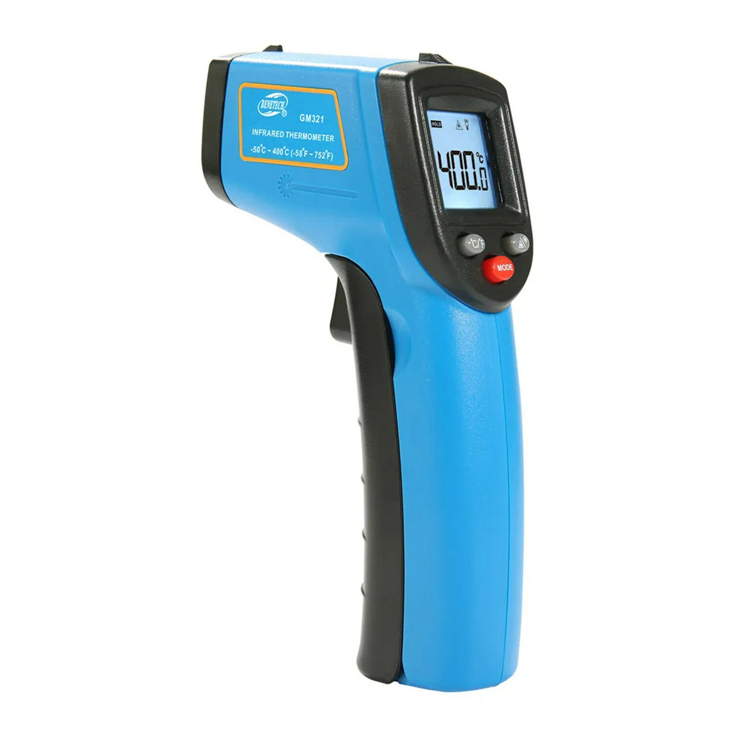 Ручная инфракрасная тепловизорная камера с цифровым цветным дисплеем, тепловизор GM321 , цвет: синий + черный, материал: ABS + металл, размер: 15x10x4cm, диапазон температур: -50~400°C(-58~752°F), разрешение инфракрасного изображения, источник