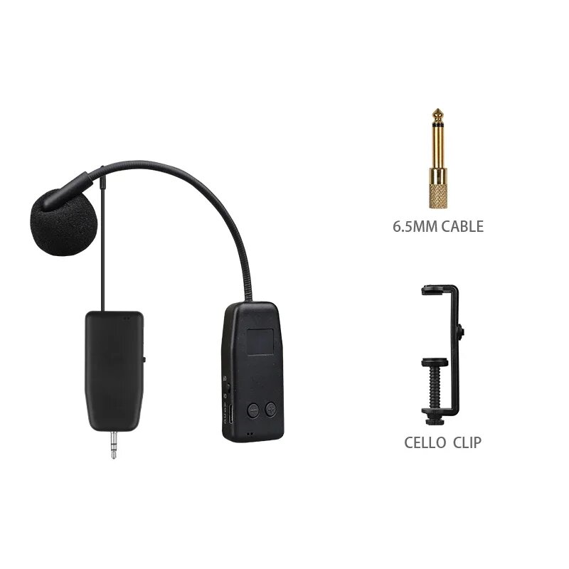 Беспроводная микрофонная система 2.4G для скрипки, виолончели, гитары Cello 1 to 1