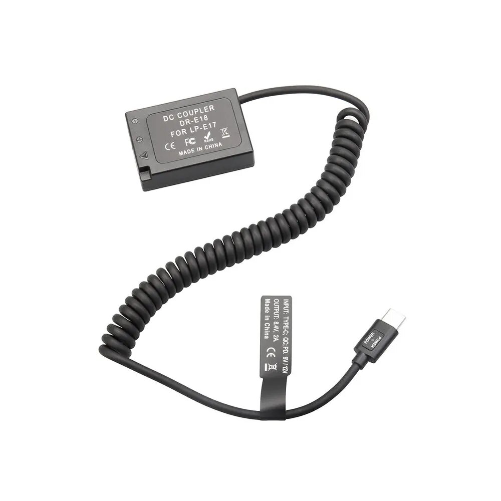 ACK-E18 LP-E17 DR-E18 Муфта-муфта Батарея Адаптер камеры для Canon 850D 800D 760D 750D 77D T6I T6S T7I X9I RP