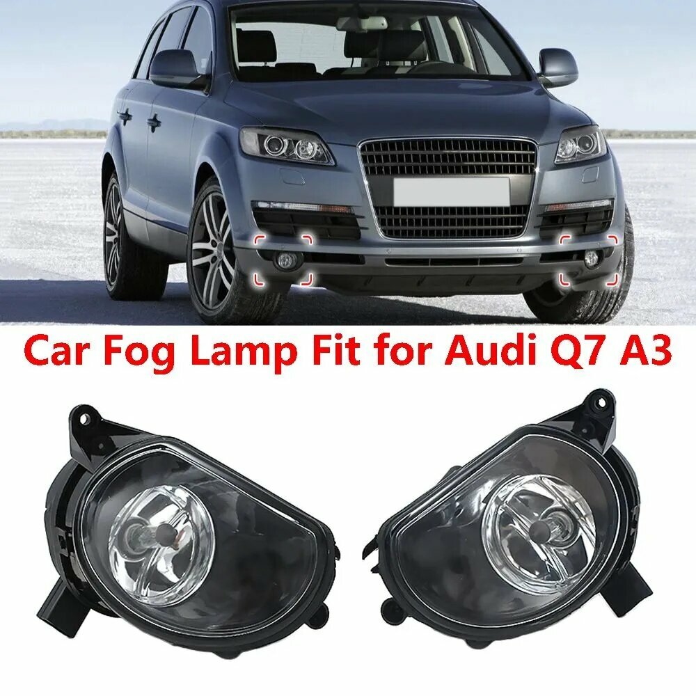 YOMTOVM Фары автомобильные, Противотуманная фара, арт. Противотуманные фары для Audi Q7 07-09\Audi A3 04-08 8P0941700A [правый] , без галогеновой лампы