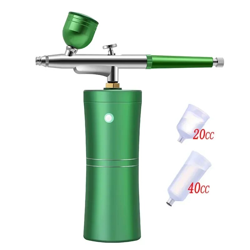 Аэрограф для ногтей New7.4v Green Kit