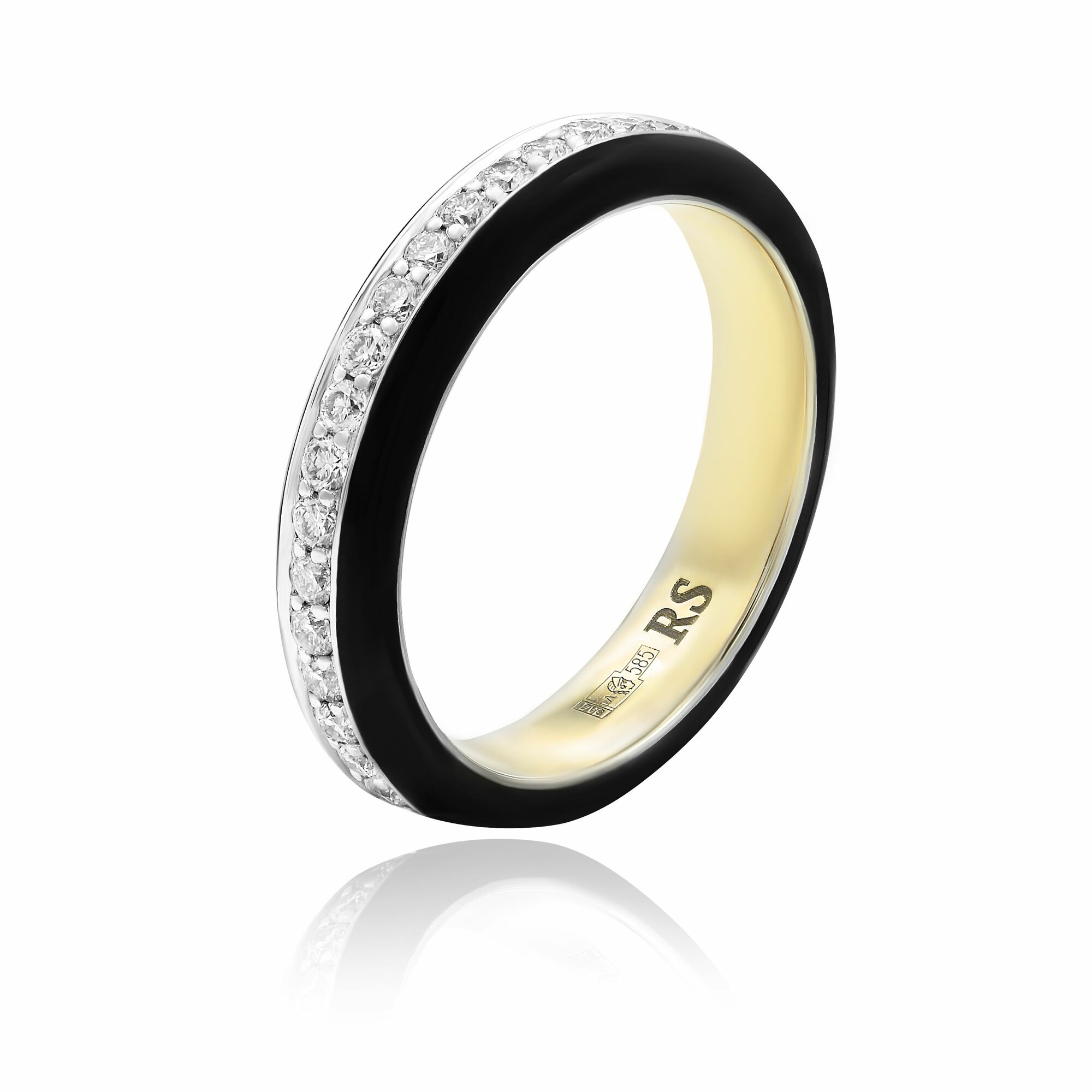 Кольцо, золото, 585 проба, родирование, бриллиант