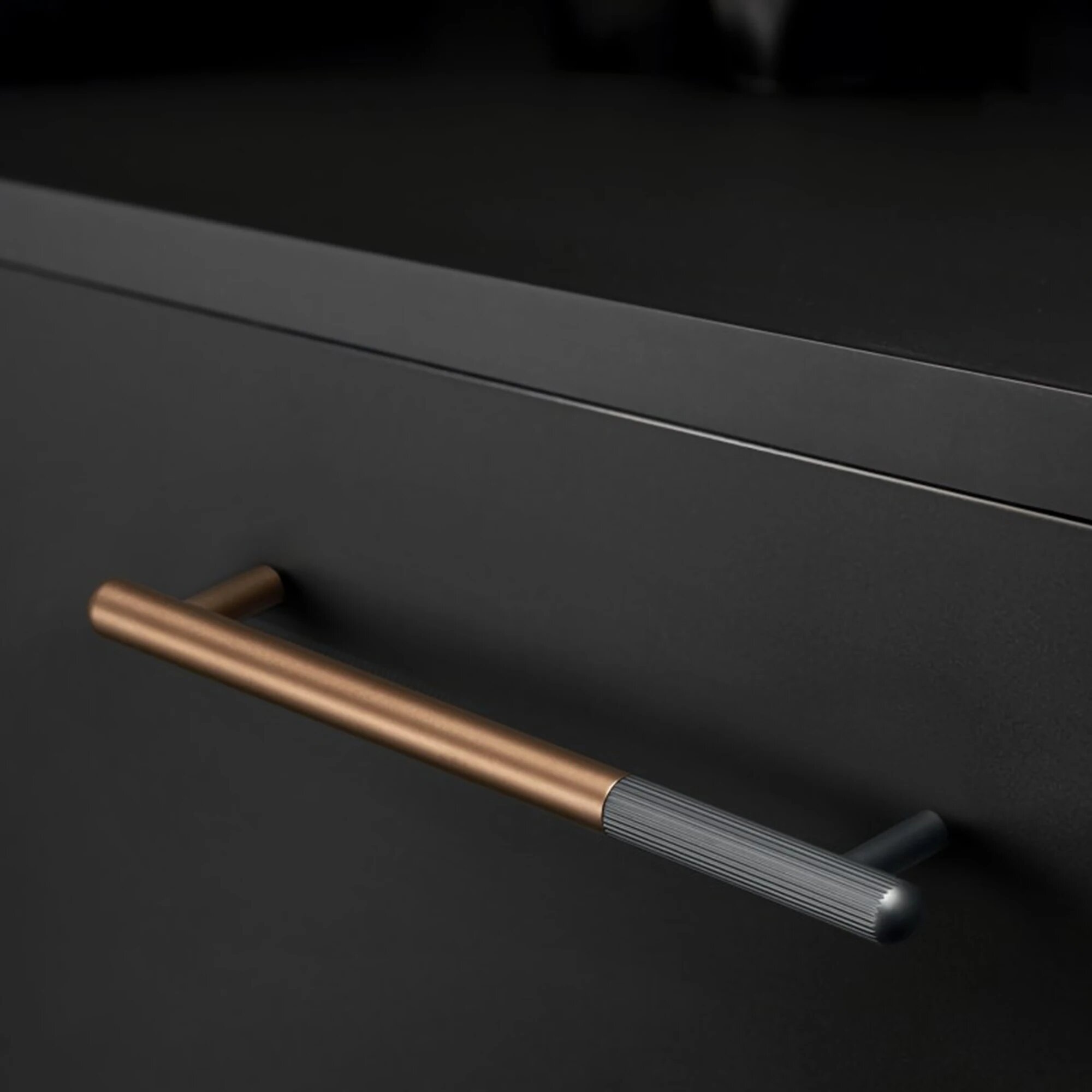 Мебельные ручки из алюминиевого сплава, бронзовые/серые ручки для кухонного шкафа, матовые Нескользящие дверные ручки для шкафа, фурнитура