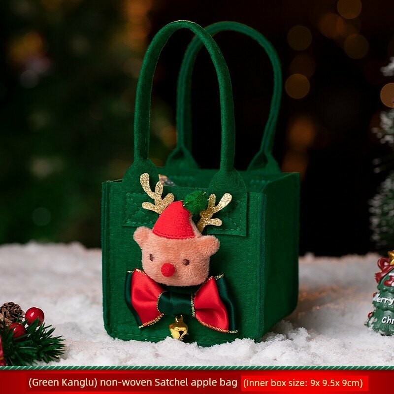 Подарочный пакет на Рождество, подарочная коробка для яблок на Сочельник, небольшой подарок для детей, пакет для