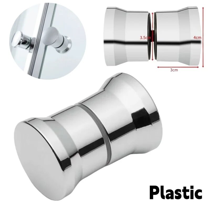 Ручка для душевой двери двусторонняя, Plastic Silver