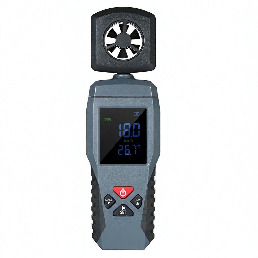 Сенсор SMART SENSOR ST9606 цифровой лкд-анемометр термометр портативный измеритель скорости ветра прибор для измерения воздушной скорости с подсветкой черного цвета материал ABS диапазон воздушной скорости 0.330м/с 0.658узлов 1108км/ч 0.767миль/ч