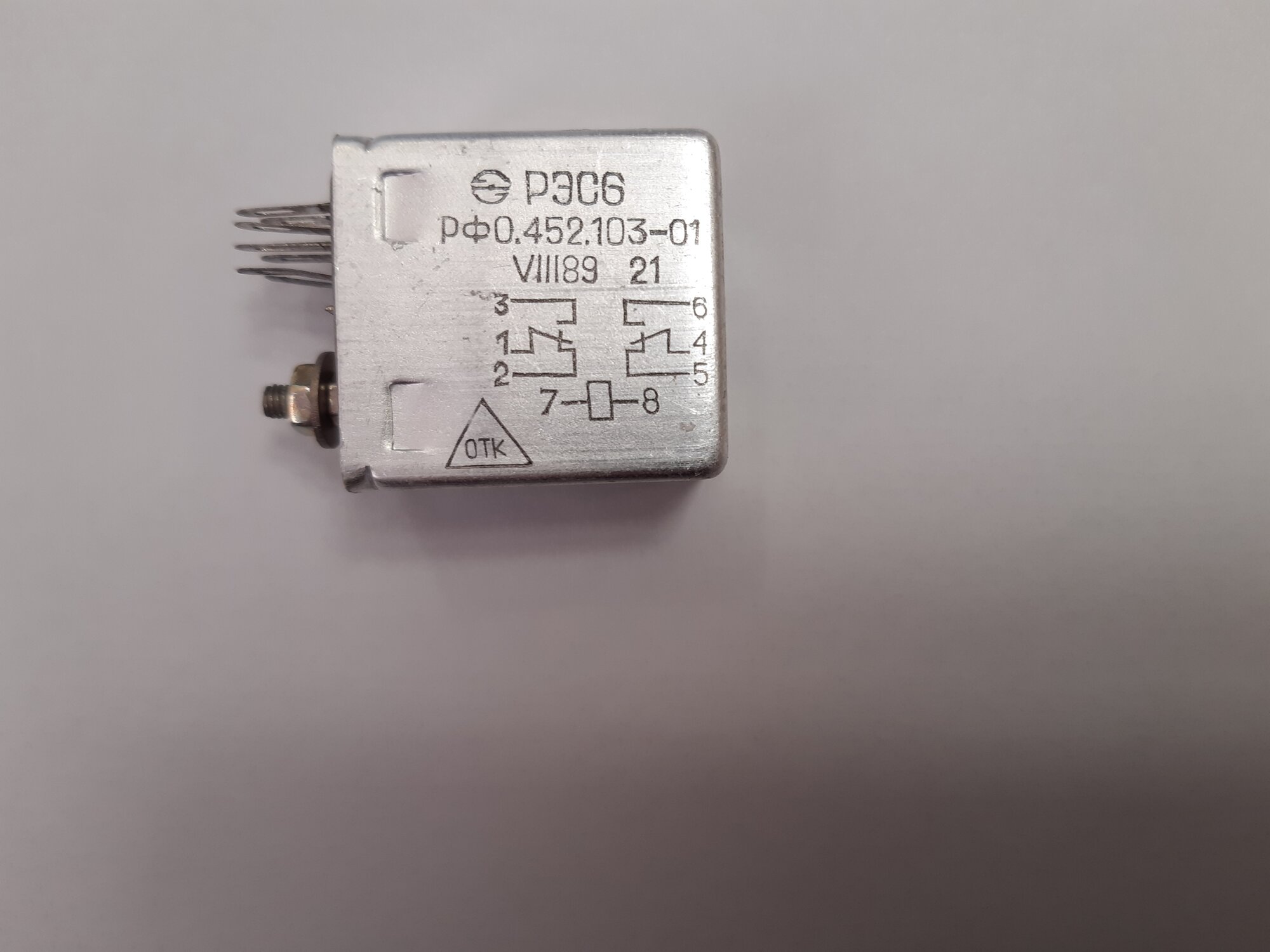 Реле РЭС6 РФО.452.103-01 партия-21