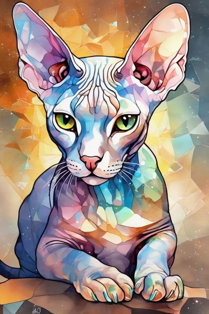 Алмазная Картина "Сфинкс" 5D Круглый Бриллиант 40X50См.