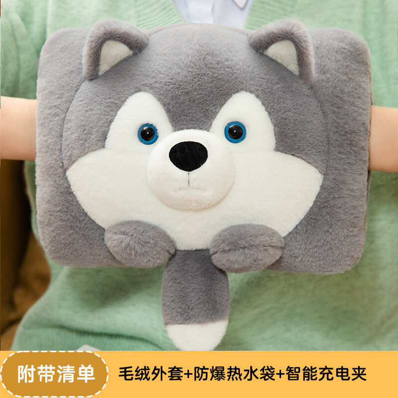Горячая бутылка с водой, перезаряжаемая, взрывобезопасная, мультяшная плюшевая грелка для рук, прямая продажа от фабрики, квадратная, наполненная водой, милая для девочек, теплая для детей
