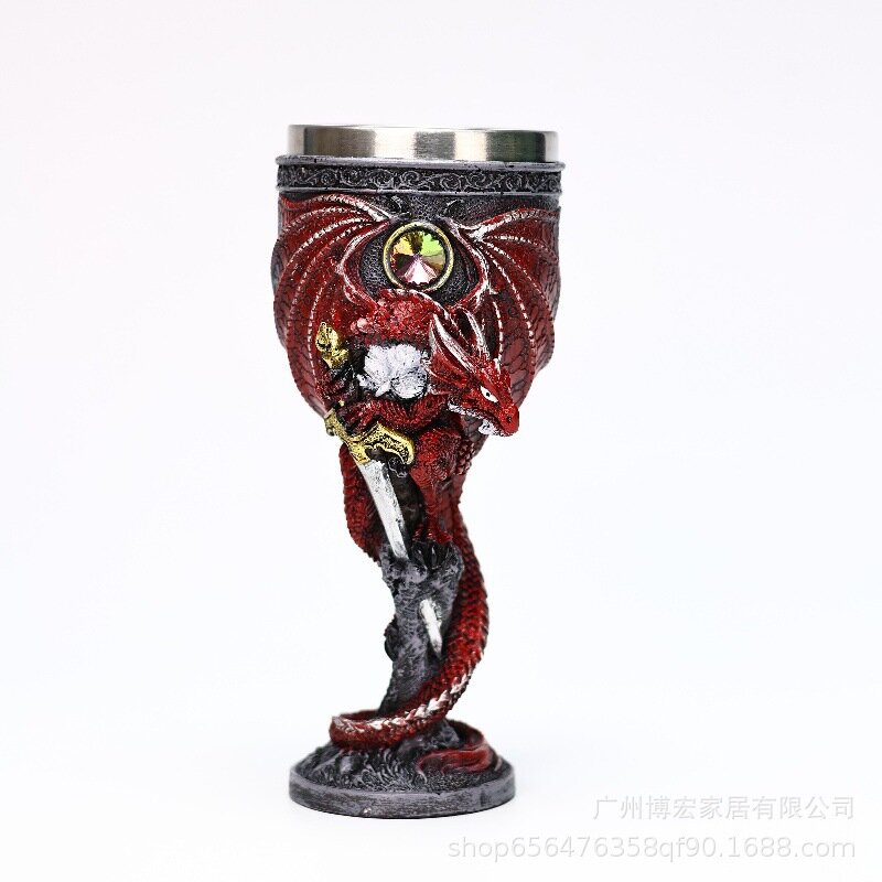 3D Кубок Дракона из серии "Игра престолов", материнский дракон, бокал для красного вина, нержавеющая сталь, коктейльный бокал воина дракона