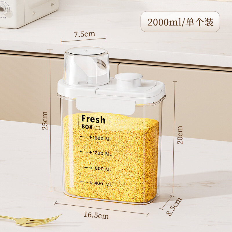 Контейнер для хранения зерна в японском стиле, емкость для риса, бытовой контейнер для хранения муки, защищенный от