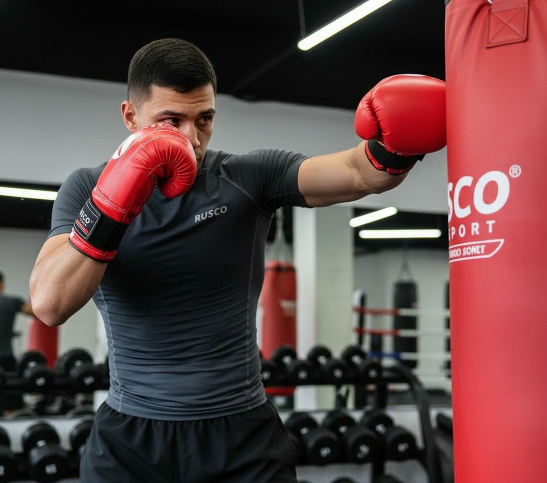 Перчатки снарядные RuscoSport красные (L)