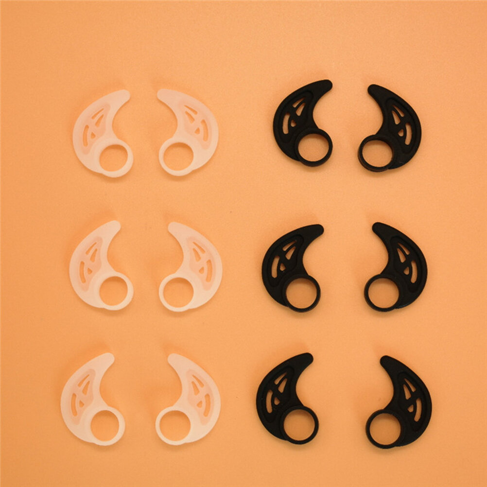 Спортивные силиконовые заушины для наушников, черные, пара