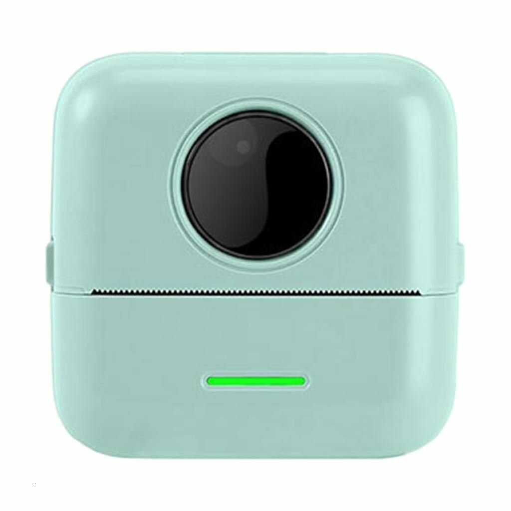 Принтер наклеек мини принтер портативный термопринтер карманный принтер для обучения, Зеленый