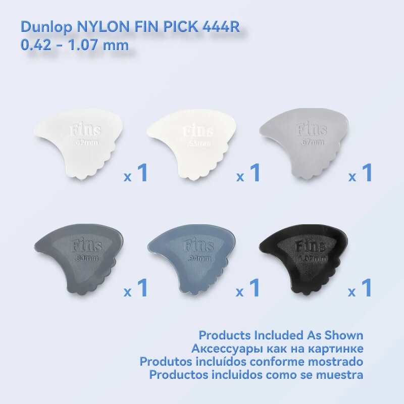 Dunlop Nylon Fins Guitar Picks 1 piece, All in