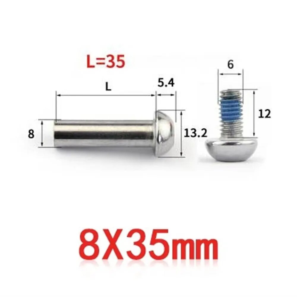 Болт 35 мм, головка: Цилиндрическая, 10 шт.