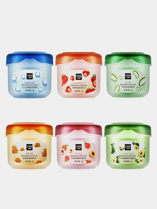 Бальзам для губ/гигиеническая помада с персиком, клубникой, авокадо, витамином Е,7 г