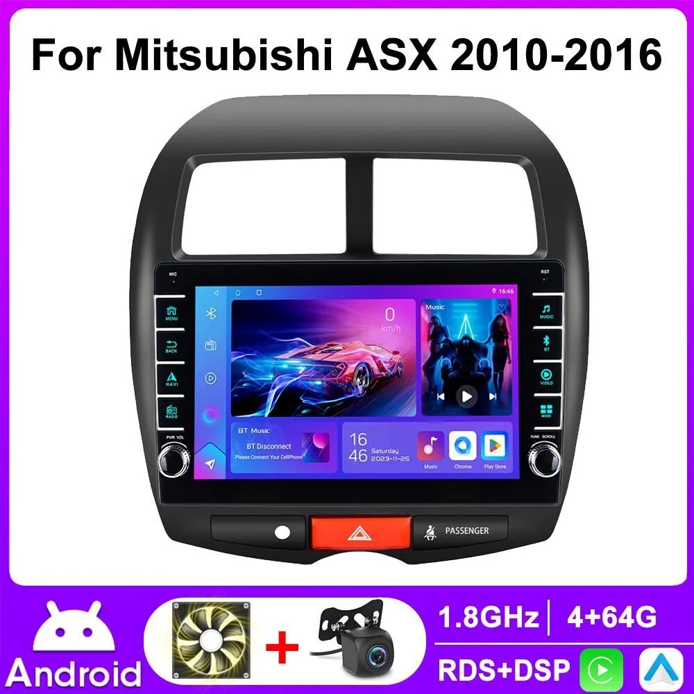 TOYOUSONIC Автомагнитола, диагональ: 9", 2 DIN, 4ГБ/64ГБ