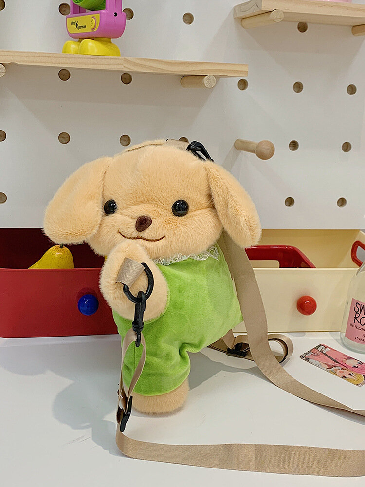Новый маленький рюкзак для мопса и пуделя, плюшевая игрушка для девочек, милый детский щенок, плюшевая игрушка