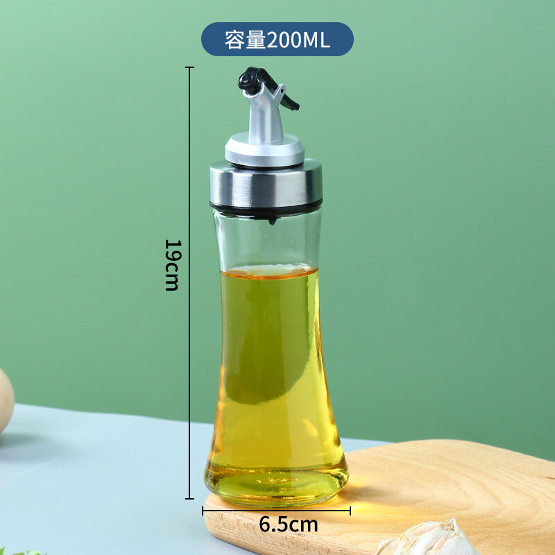 Бутылка для масла прессового типа, коническая бутылка для масла, домашняя кухонная бутылка для масла и соевого соуса без капель, бутылка для уксуса, бутылка для масла, пустая бутылка, стеклянная масленка