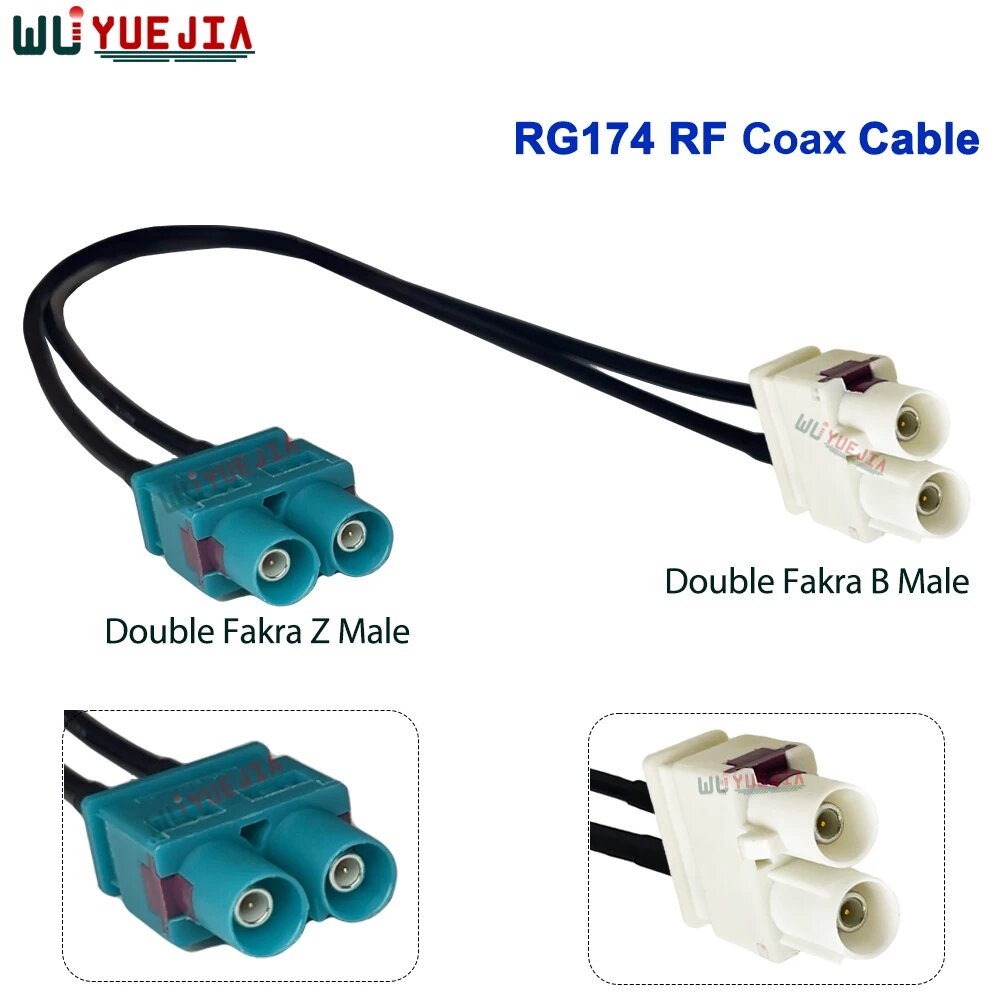 WUYUEJIA RG-174 Двойной Fakra кабель